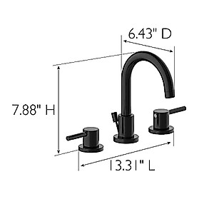 Design House 594002 Eastport II Bathroom, Widespread Faucet, Matte Black