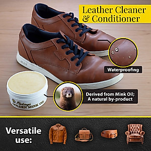 Fiebing's Golden Mink Oil Paste, 6 oz. - Soften, Preserves and Waterproofs Leather and Vinyl