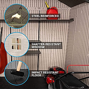 Lifetime 6402 Outdoor Storage Shed, 8 x 12.5 ft, Desert Sand