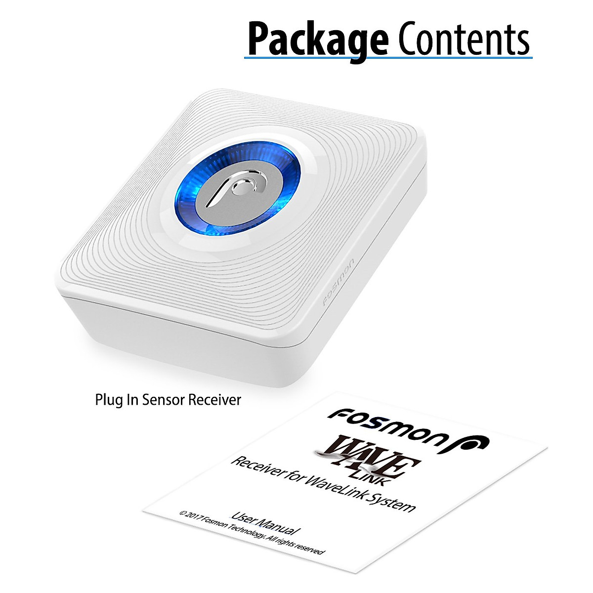 Fosmon WaveLink 51046HOMUS Add-On Receiver Unit (No Sensor or Transmitter) - White
