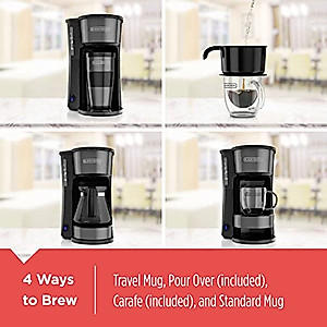 BLACK+DECKER™ 4-in-1 5-Cup* Coffee Station Coffeemaker, Black Stainless Steel
