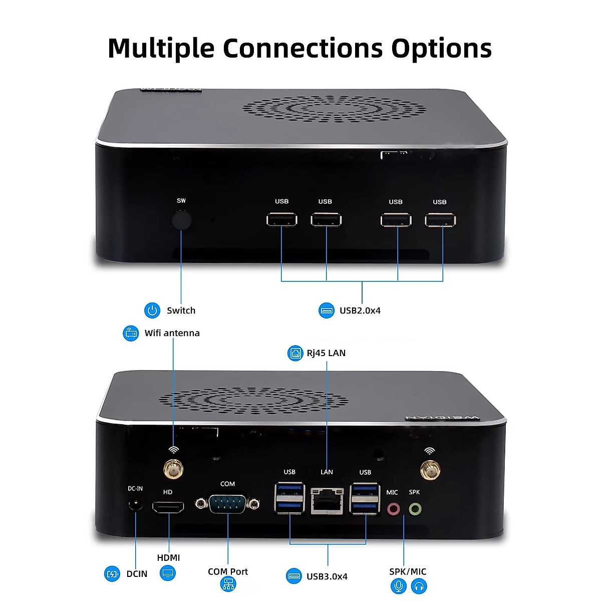 Mini Gaming PC, Windows 11 Pro Mini Computers, Core i7-11700 64 GB DDR4+1TB NVMe SSD+2TB HDD Mini Desktop Computer 4*USB3.0 4*USB2.0 Support WiFi6 BT 5.2 Business, Home, School Small Computer PC