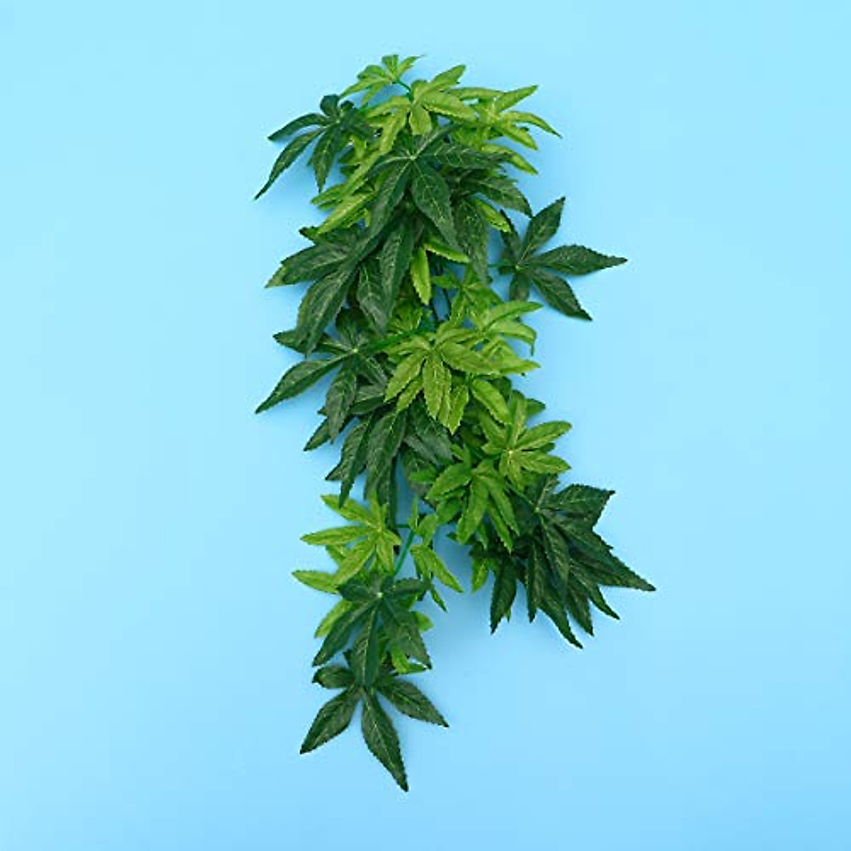 POPETPOP Reptile Plants Hanging - Terrarium Plants with Suction Cup for Bearded Dragons Lizards Geckos Snake Pets and Hermit Crab Tank Habitat Decorations - 12 inches