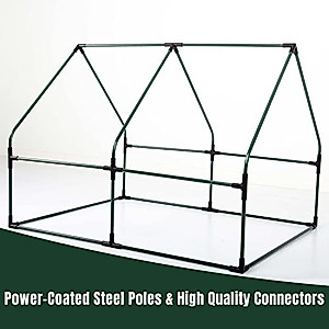 Portable Greenhouse for Garden Bed ,Easy Set-Up Gardening Flower House & Plant Sunshine Room with PVC Cover for Protecting Plant from Cold Frost & Birds & Insects