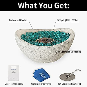 ECOLOVIDA Tabletop Fire Pit, Table Top Fire Bowl Outdoor Indoor Portable Personal Ethanol Fireplace Alcohol Fire Pot