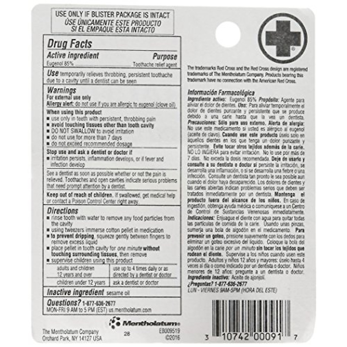 Red Cross Toothache Complete Medication Kit 0.12 oz Pack of, 2 Count