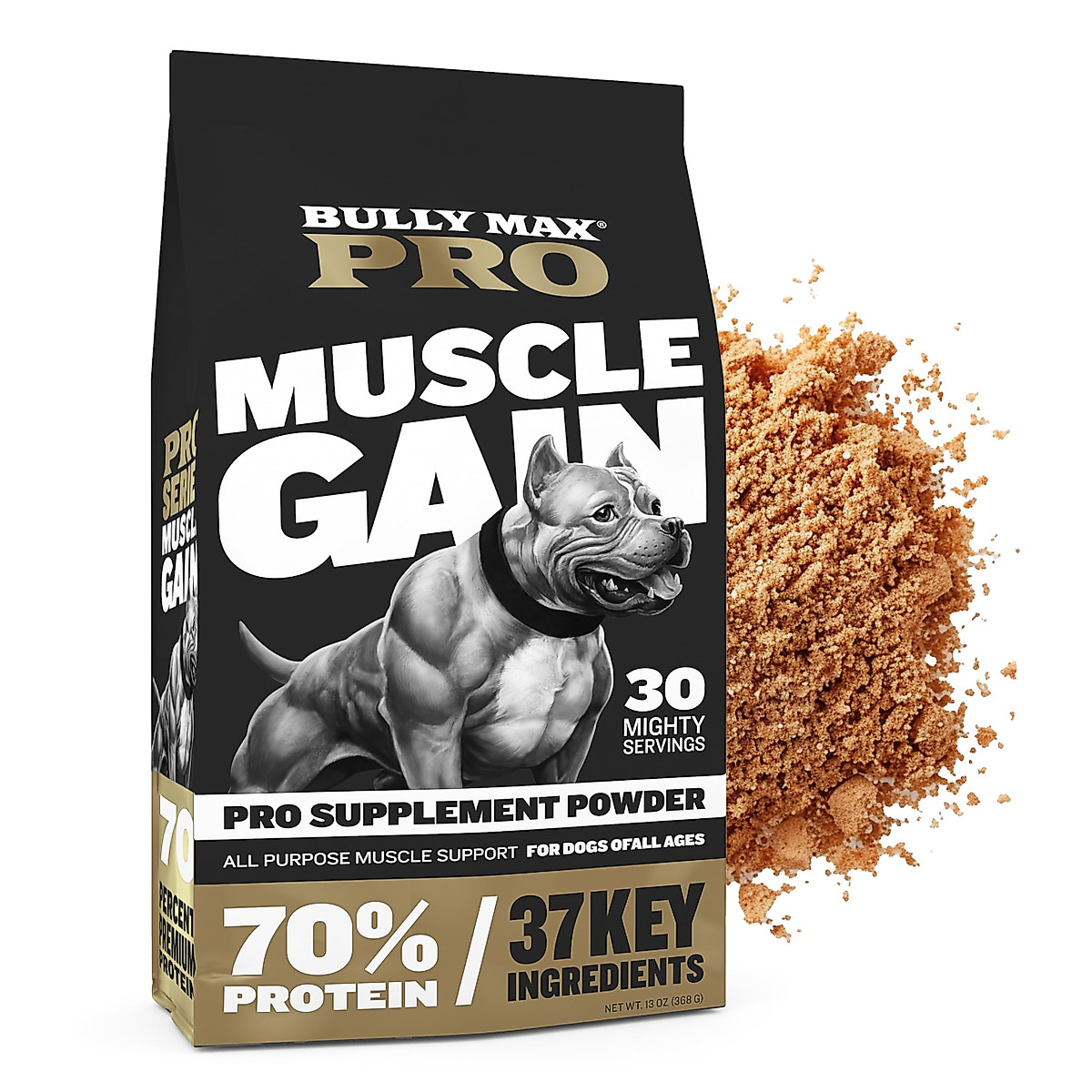 Bully Max Protein Powder for Dogs - Supports Muscle Building & Muscle Gain for Dogs of All Ages - 368 Grams