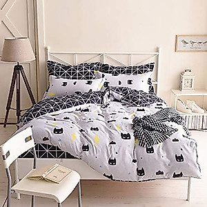Vanson Black Bed Pillowcase Duvet Cover Quilt Cover Set 3D Print Decoration 3 Pieces Set Full Size