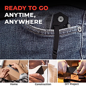 Magpie Utility Knife, Premium Folding Knife, Easily Retractable Box Cutter, Quick Change Blade, Lightweight and Durable