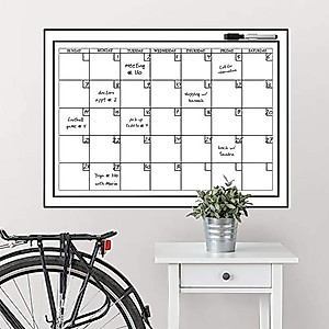 WallPops WPE0447 Large Monthly Dry Erase Calendar Decal, White & Off-White