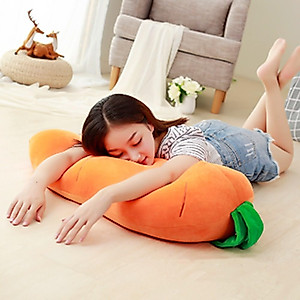 OUKEYI 21.6inch/55cm Carrot Hugging Pillow, Cartoon Carrot Plush Toy，Cute Carrot Shape Pillow Stuffed Carrot Toy Soft Carrot Doll for Kids Girls Gif