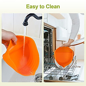 Slow Cooker Liners, 2 Pack Divider Silicone Liners for 6 QT Oval Pot, Reusable Leakproof Large Instant Pot Liners for Kitchen Use, Foldable Dishwasher Safe Cooking Liner