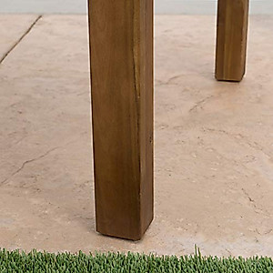 Christopher Knight Home Wilson Outdoor Expandable Acacia Wood Dining Table , Teak Finish