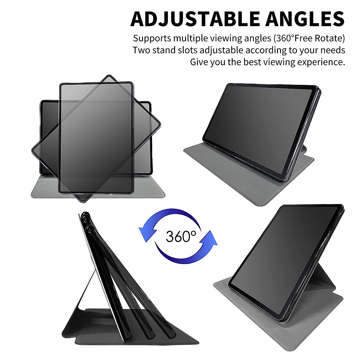 Rotating Case for Samsung Galaxy Tab A 10.1 Inch Model SM-T510/SM-T515 2019,360 Degree Rotating Smart Stand Fold Cover with Auto Wake/Sleep,American US Flag