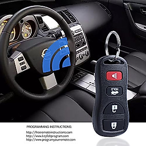 Keyless Entry Remote Key Fob Replacement for Nissan Murano Altima Armada Sentra 350Z / Infiniti I35 G35 KBRASTU15, CWTWB1U758, CWTWB1U821 4Btn (Pack of 2)