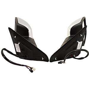 Kool Vue Driver & Passenger Side Power Heated Mirrors for Ram 1500 2500 2014-2018 Power Fold With Signal Light & Puddle Lamp Chrome