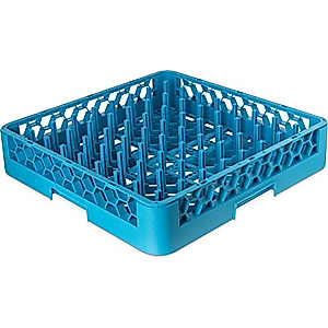 Carlisle FoodService Products OptiClean Peg Dish Rack for Commercial Washing Machines, Tall Peg Plate Rack, Blue (Pack of 6)