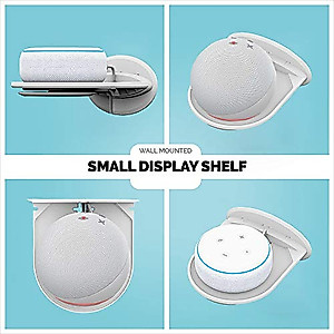 Universal Wall Mount Holder,Small Wall Shelf,Wall Mount Shelves for Echo Dot 5th / 4th Gen & 3rd Gen and Google Home & Nest WiFi,with Cord Management,Small Space Solutions for Anything Up to 10lbs