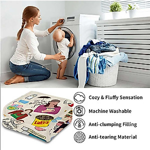 Gil-More Blanket Girls Flannel Soft Blankets Plush Fan Gift Lightweight for Sofa Bed Office Picnic Camping Beige-50 x60