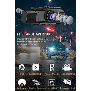 Bundle Include 64GB Micro Memory Card + Yansoo Dual Dash Cam Front and Inside