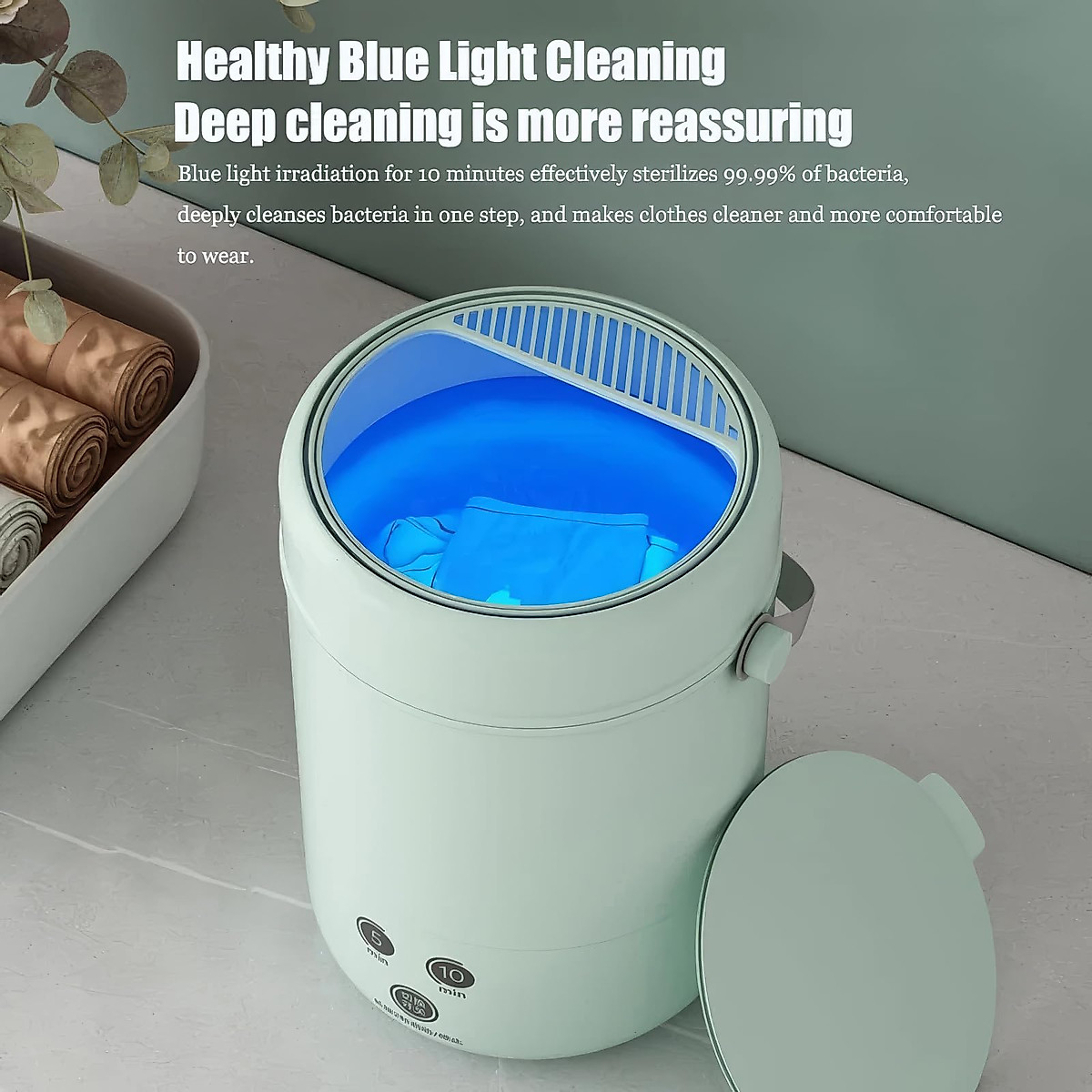 Mini Automatic Washing Machine Portable Socks and Underwear Washing Machine,Portable Washing Machine,Mini Washing Machine, Portable Washing Machine, Mini Washer (White)