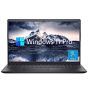 Dell Touchscreen 15.6" Inspiron Business Laptop with Windows 11 Pro, Full HD IPS Display, Intel Quad Core i5 Processor, 12GB RAM, 1TB SSD, HDMI, Webcam, Black