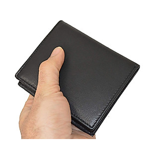 Bi-Fold Badge Holder Wallet, Shield Badge Style with ID window 100% Genuine Leather