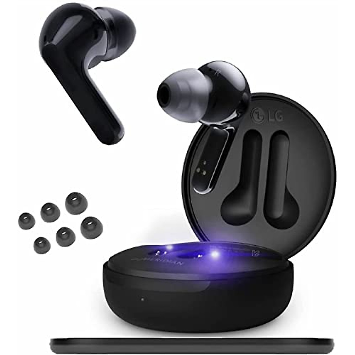 LG Tone FN5W Wireless Earphones TWS True Wireless Bluetooth Earbuds 10w Qi Mat