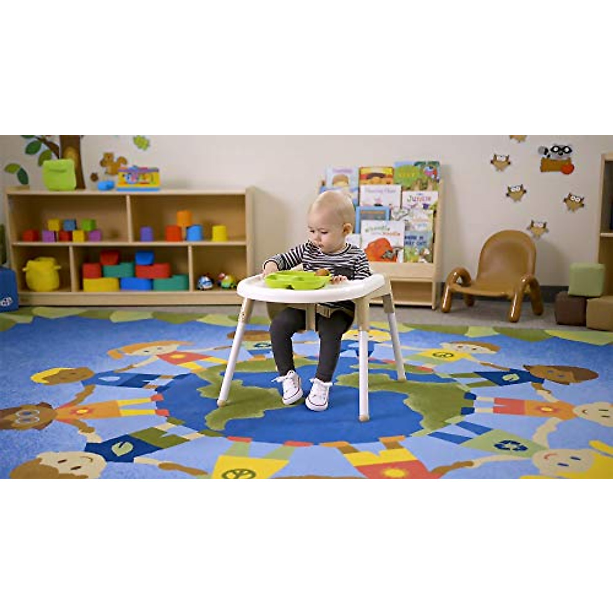 Angeles Feeding Chair, AFB7940, Infant, Baby & Toddler Stacking Nursery Chairs with Harness, Daycare, Homeschool or Classroom Furniture for Girls-Boys