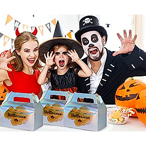 UnicoPak 30 Pack Rainbow Silver Gable Treat Boxes, Party Favor Boxes, Gift Boxes for Kids, for Snacks, Candy, Toys, Birthday Party, Wedding, Halloween, Christmas – 6.5x3.5x3.5 Inches