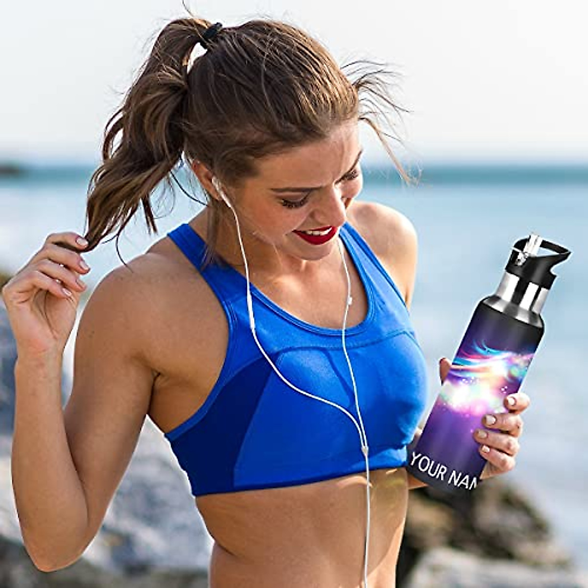 Unicorn Personalized Water Bottle Double Stainless Steel Insulated Simple Customized Cup