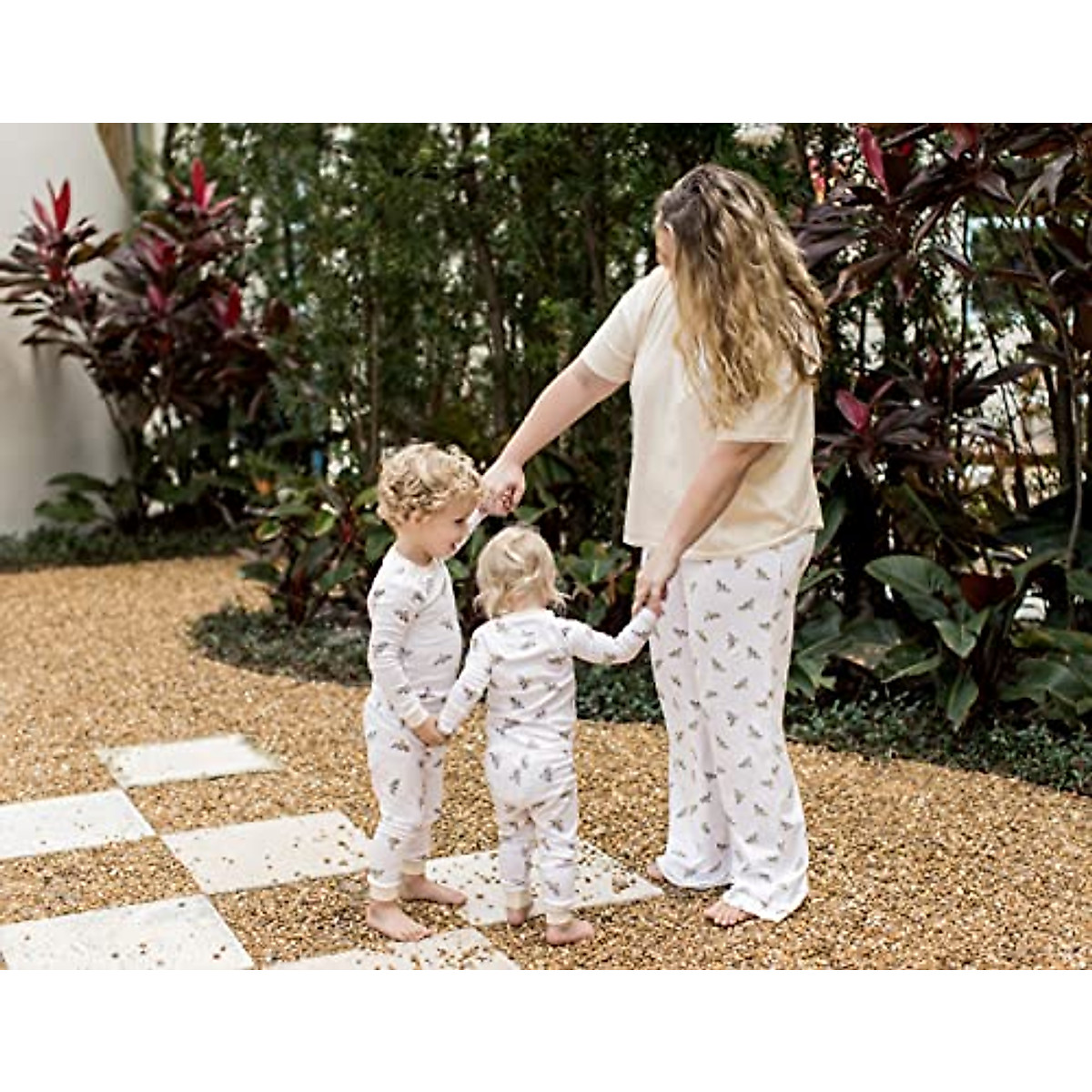 Burt's Bees Baby Unisex Baby Adult 2-Piece Mommy Matching Pajamas, 100% Organic Cotton, Golden Bee