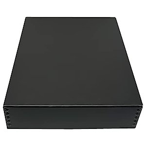 Golden State Art, Acid-Free Archival 9x12 Inches Metal Edge Drop Front Museum Photo Storage Box, Protect Documents, Prints, Pictures, Photographs, Arts And Crafts, Black