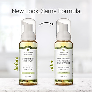 Tree to Tub Sensitive Skin Face Wash for Dry Skin - Fragrance Free Gentle Face Cleanser for Women & Men, Unscented Hydrating Foaming Facial Cleanser, Daily Face Soap w/All Natural Organic Aloe Vera