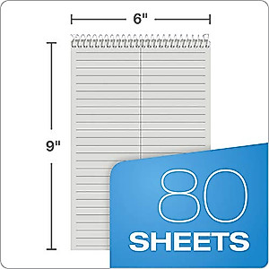 TOPS Prism Steno Books, 6" x 9", Gregg Rule, Gray Paper, 80 Sheets, Perforated, 4 Pack (80274)