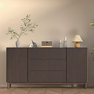 BAYYA Dark Brown Wood Grain Contact Paper Waterproof Peel and Stick Wallpaper Black Walnut Furniture Sticker for Kitchen Cabinet Table Floor Shelf Drawer Liner Self-Adhesive Vinyl Film Wall Covering