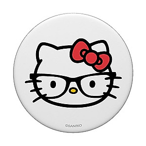 Hello Kitty Big Face Nerd Glasses PopSockets PopGrip: Swappable Grip for Phones & Tablets PopSockets Standard PopGrip