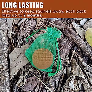 SEEKBIT 10 Pack Squirrel Repellent | Repels Chipmunk Rodent Mice | Peppermint Oil Attic, Garden Squirrels Deterrent | Car Engines Under Hood Pest Repeller | Waterproof Long Lasting, Bags