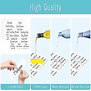 Hebayy 242 pcs Laundry Room, Linen Closet & Office Labels, 220 Pre-Printed Waterproof Oil&Tear Resistant Removable Stickers, 22 Blank Ones, No Residue for Home Office Craft Room Organization