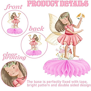 Fairy Honeycomb Centerpieces 11Pcs Fairy Birthday Party Centerpieces for Table Fairy Tale Theme Birthday Party Table Decorations for Floral Fairies Theme Baby Shower Supplies