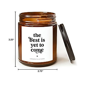 ThreeKin Scented Candles for Congratulations, Natural Soy Wax, Relaxing Aromatherapy Gifts, Essential Oils Lavender Scent, Long-Lasting Candle Burns for 65-Hours