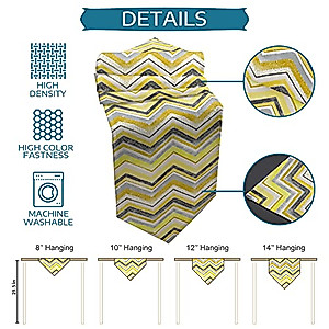 Big buy store Table Runner Geometric Chevron Zig Zag Stripe Cotton Line Table Covers for Dinner Kitchen Wedding Indoor and Outdoor Parties Nordic Design Yellow Table Setting Decor -13 x 36 inch