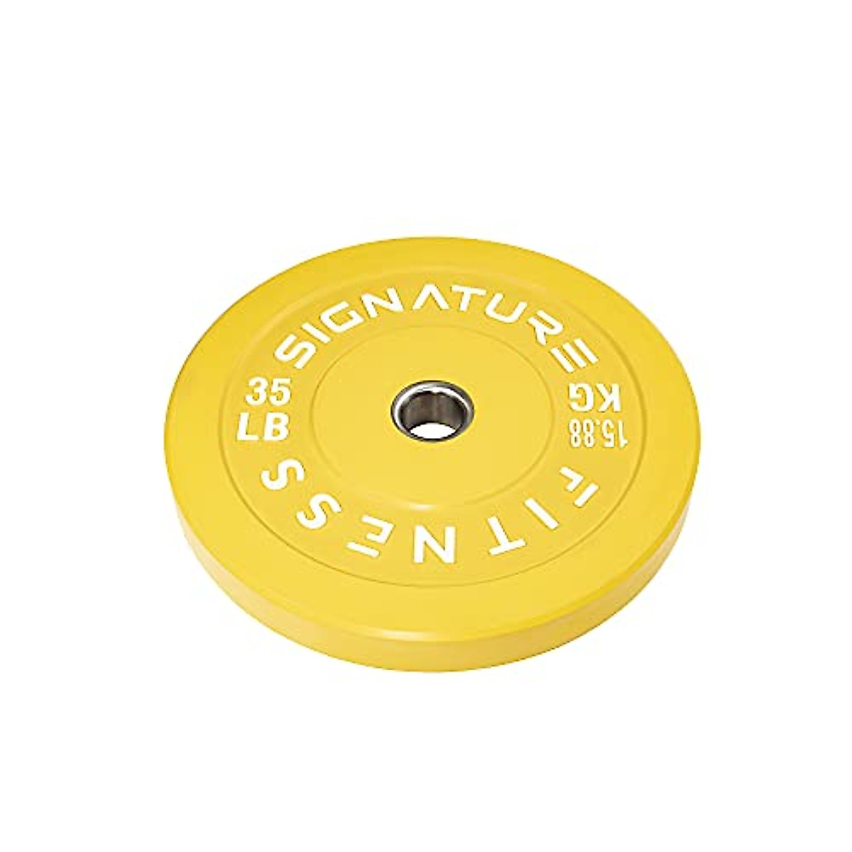 Signature Fitness 2" Olympic Bumper Plate Weight Plates with Steel Hub, 35LB Single, Colored