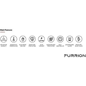 Furrion® RV Tankless Gas 60,000 BTU Water Heater - 16.14" x 16.14" White Door - 2.4 GPM – Vortex Technology steadies temperatures – Propane Gas-Powered Technology, Electric Ignition – 2021128847