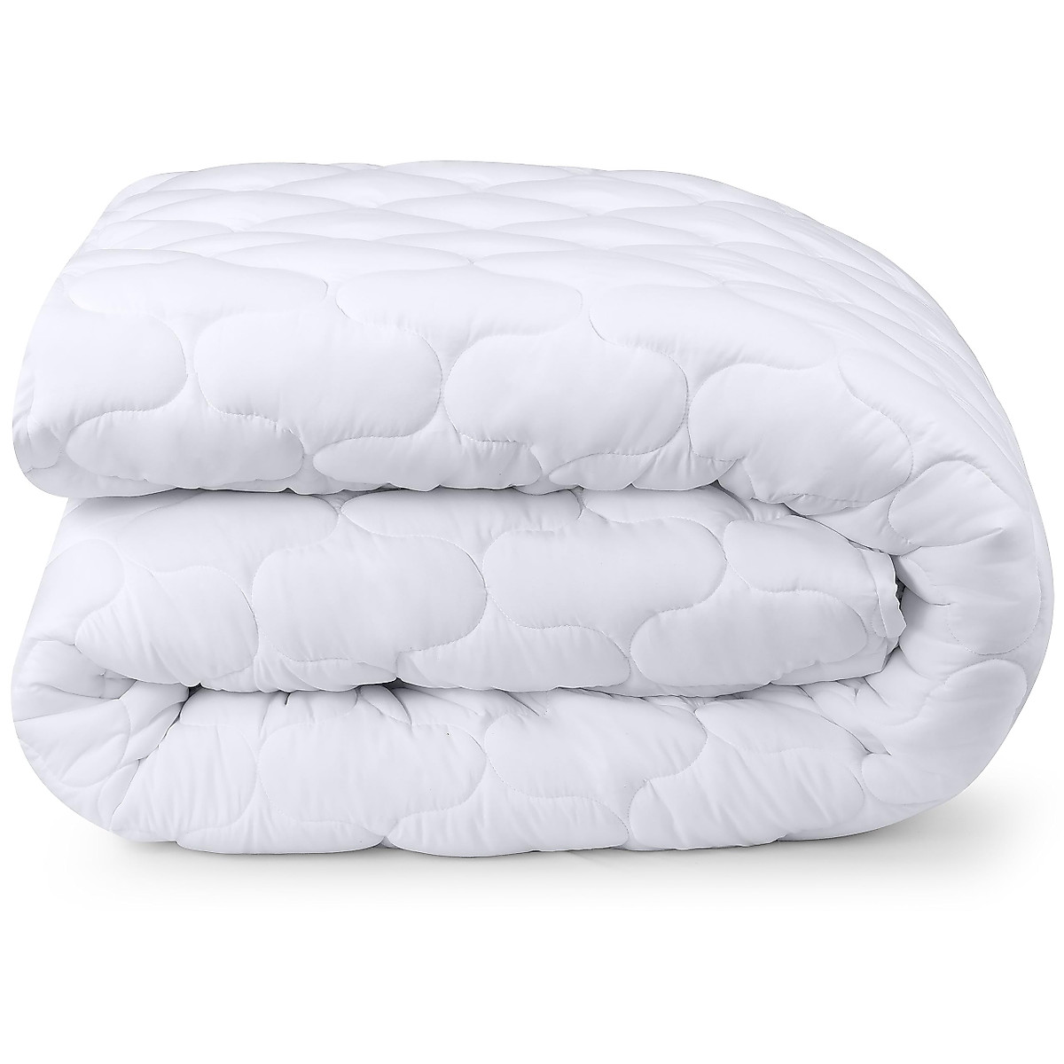 Utopia Bedding Quilted Fitted Waterproof Queen Mattress Protector, Mattress Pad Stretches up to 16 Inches Deep, Elastic Fitted Mattress Cover Mattress Topper (White)