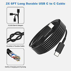 Type C Super Fast Charger, 25W PD USB C Wall Charger Block with 6FT USB C Cable Compatible with Galaxy S23 S22 S21 S20 Plus Ultra, Note 20 19 18 S10 S9 S8