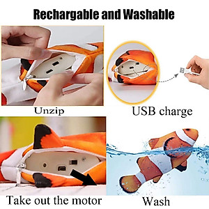 QIAONIUNIU Electric Moving Fish Interactive Plush Toys