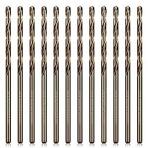 UBESTHS 3/32" Cobalt Drill Bits 12Pcs, M35 HSS Metal Drill Bit Set with Storage Case for Hard Metal, Stainless Steel, Cast Iron