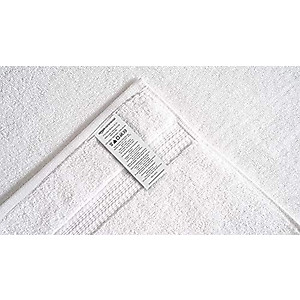 Amazon Commercial Cotton Bath Towel Set - Pack of 6, 27 x 54 Inches, 650 GSM, White