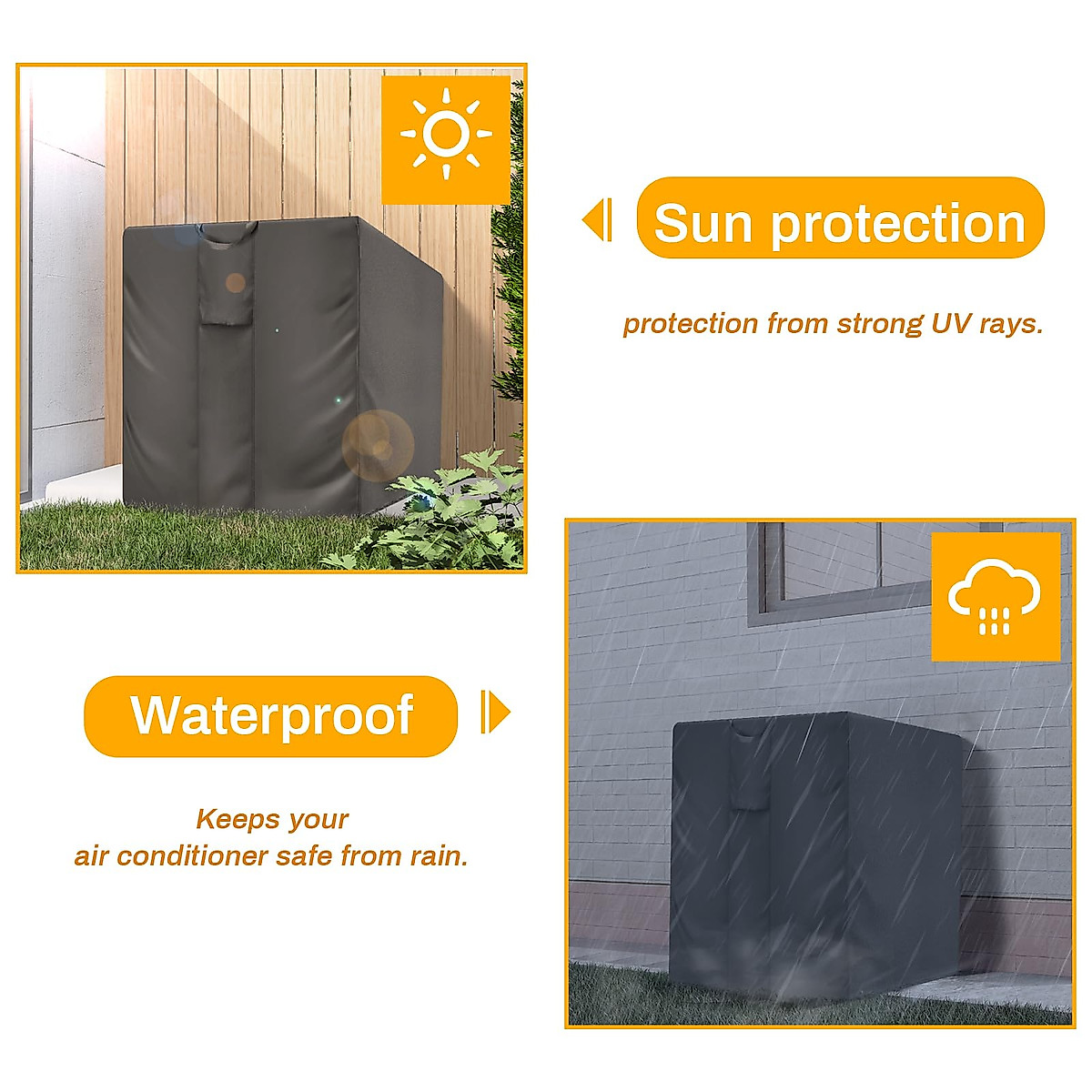 Air Conditioner Covers for Outside, LApapaye Durable Air Conditioner Cover for Winter, Central AC Covers for Outside Dust-Proof Waterproof Withstand Rain and Snow (30 x 30 x 32 inches)
